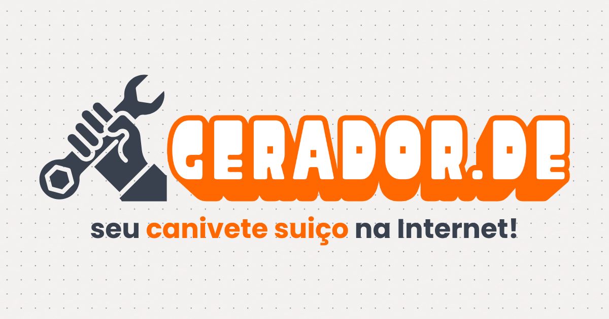 gerador.de - Geradores Online Gratuitos